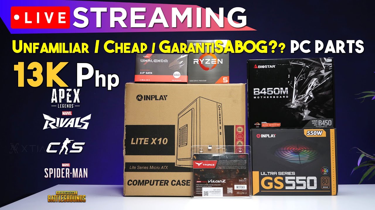 LIVE Streaming: Game Testing ₱13K (LOW Budget) Gaming PC? | 5500GT | Q ...