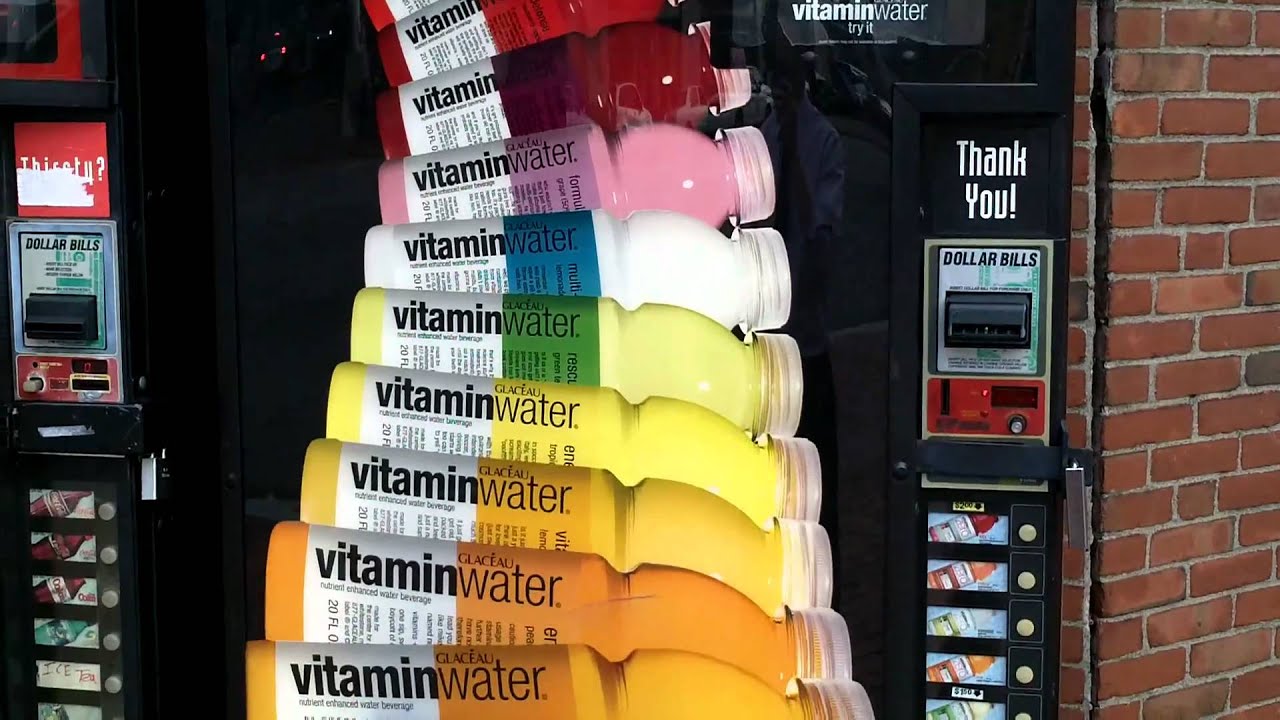 Vitamin Water vending machine - YouTube