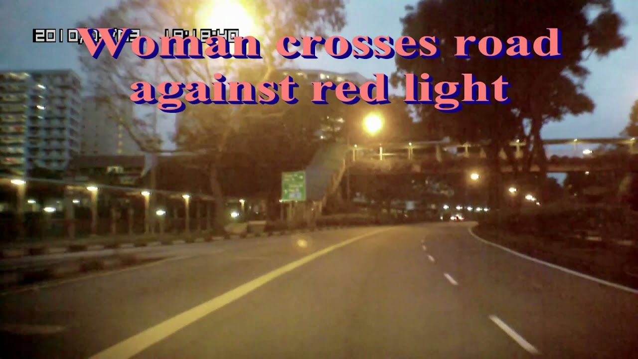 2010-09-03 Woman Cross Road at Red Light - YouTube