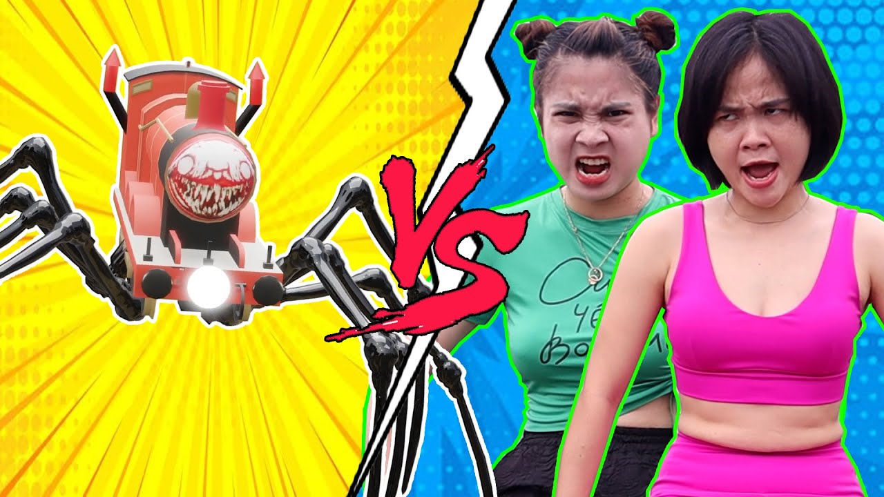 Two sisters She Hulk Green Gets Angry!! VS team Choo Choo Charles - YouTube