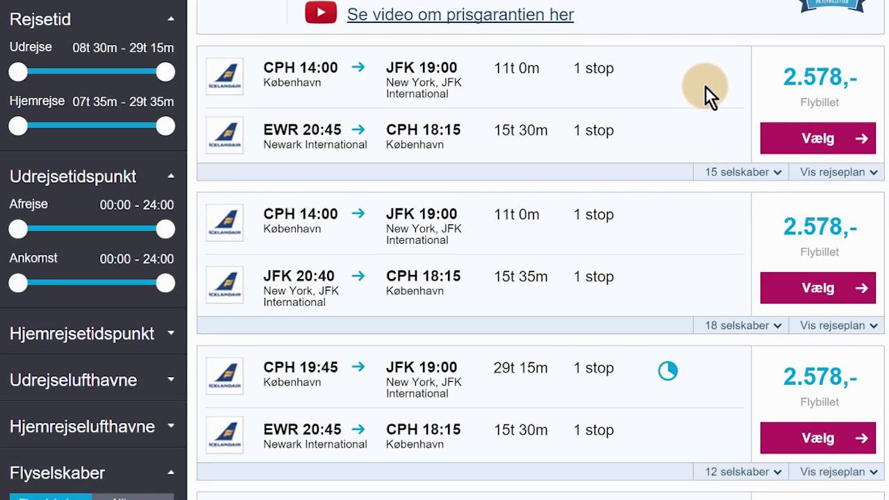 Sådan bestiller du din flybillet - YouTube