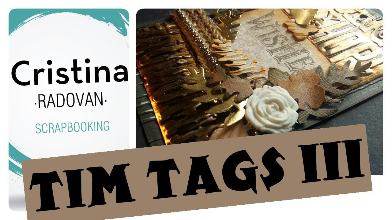 TUTORIAL SCRAP. TIM TAGS III. (TIM HOLTZ )EMBOSSING METALIZADO - YouTube