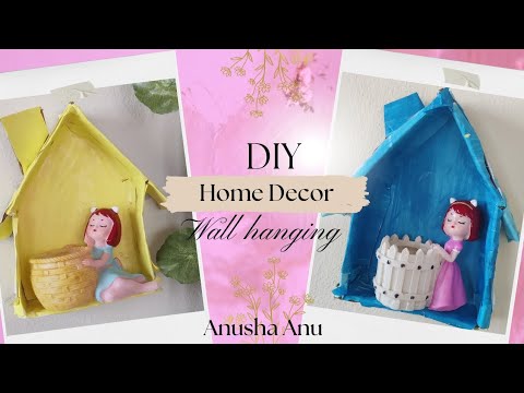 DIY - Home decor wall hanging | House shape shelf making at home 🏠 ...