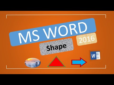 MS Word 2016 - Shapes - YouTube