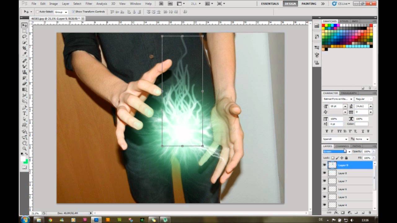 photoshop cs5 magic ball speed art \by Ersan Design - YouTube