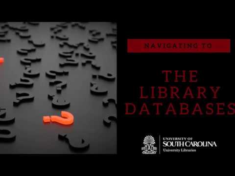 Navigating to The Library Databases - YouTube