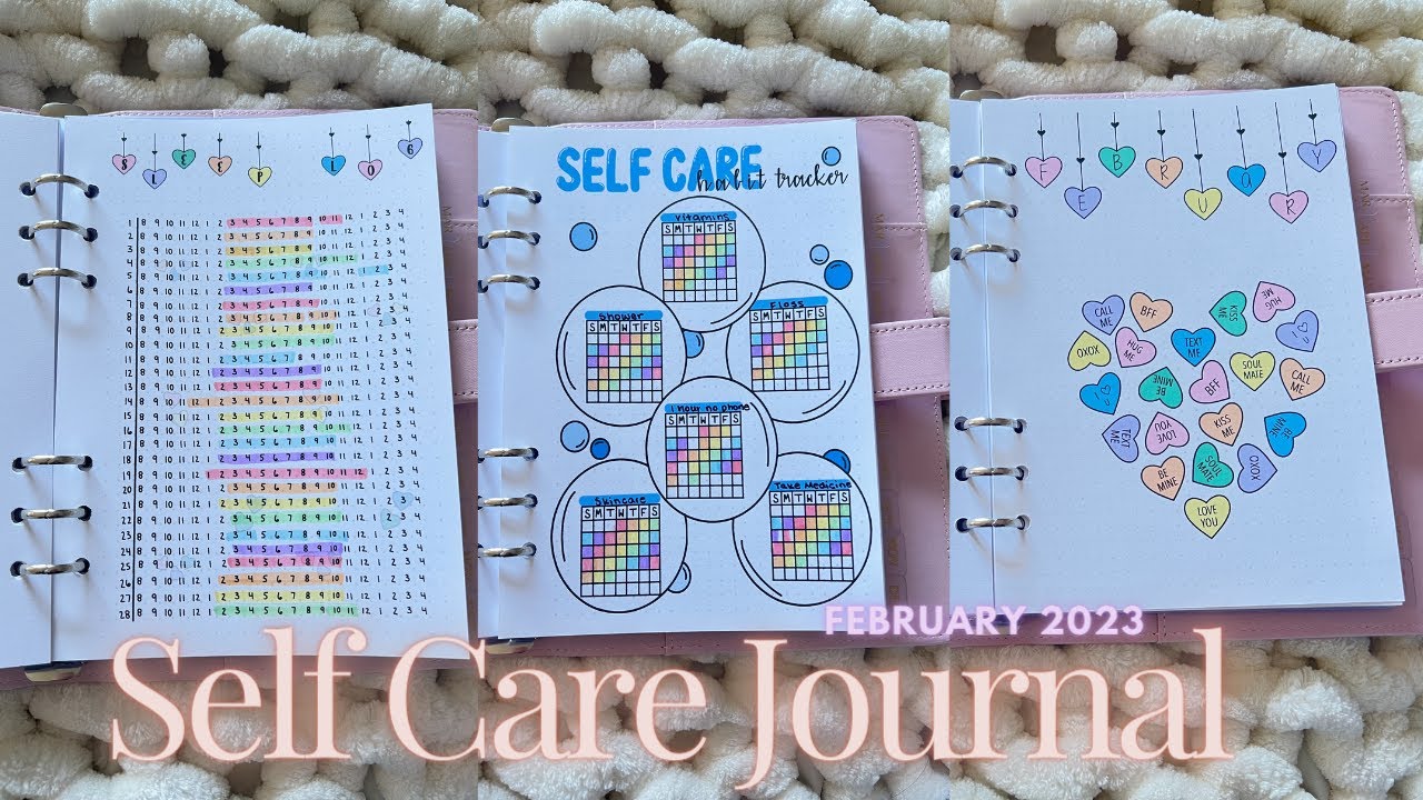 February 2023 Self Care Journal Overview | Jessica's Journal - YouTube
