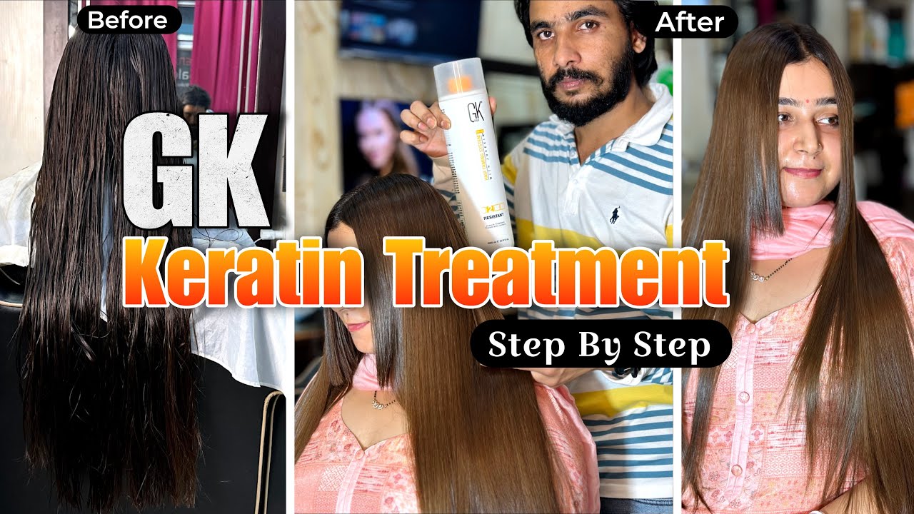 Gk keratin treatment full process by Rahil khan 💞 amazing hair ...