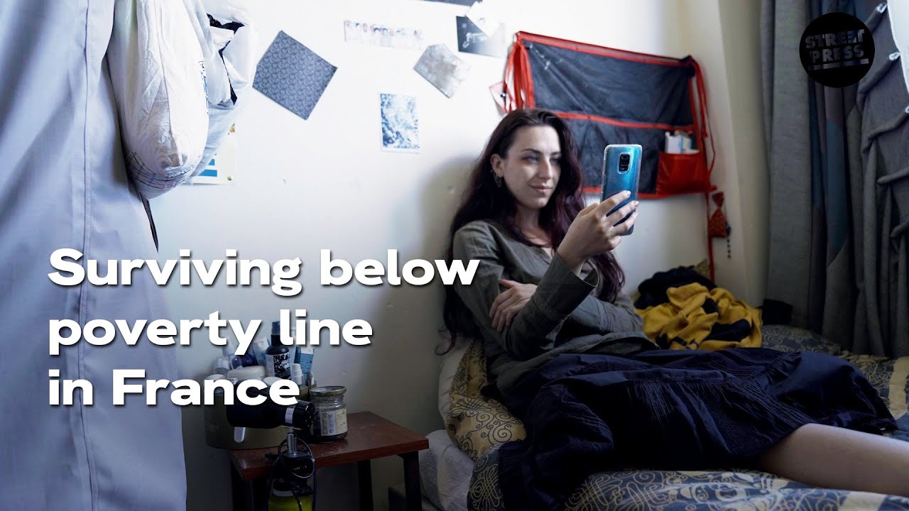Surviving below poverty line in France - YouTube