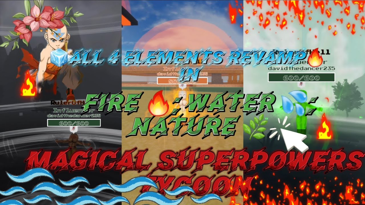 Magical Superpowers Tycoon *All 4 elements *(Showcase) REVAMP ️ ️ - YouTube