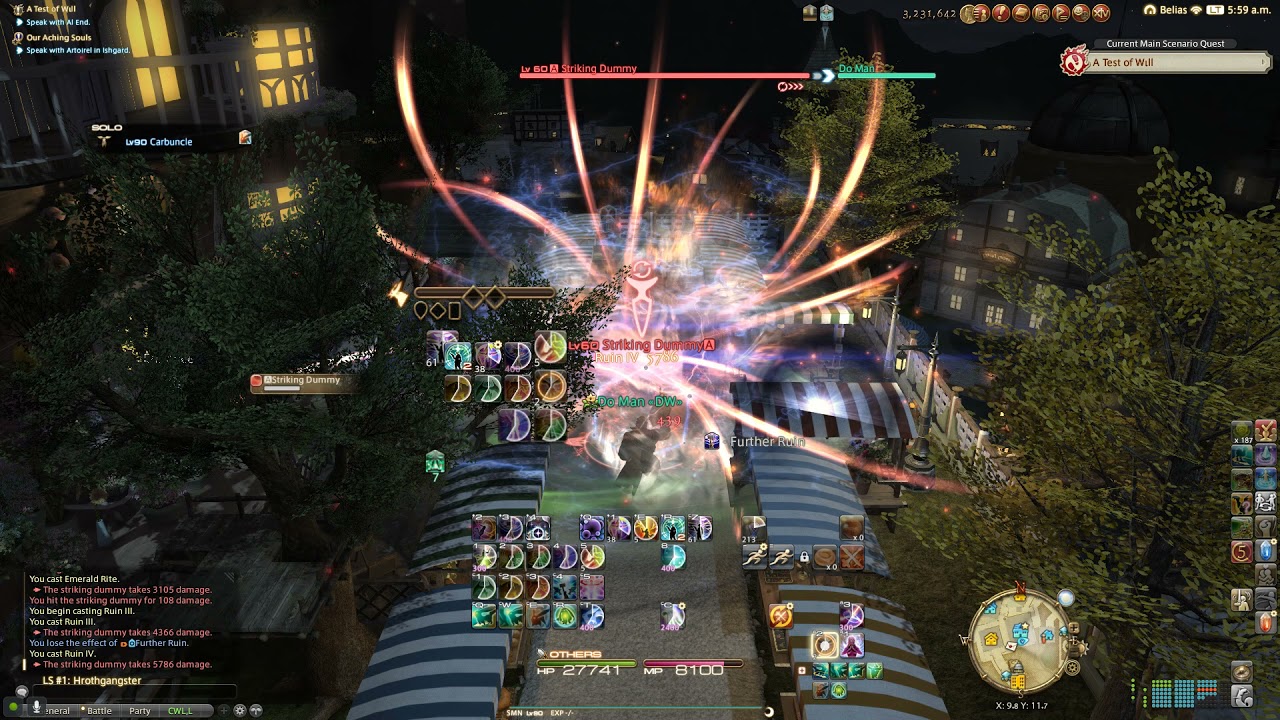 FF14 6.0 SMN DPS Rotation/Opener Spell Speed 475 - YouTube