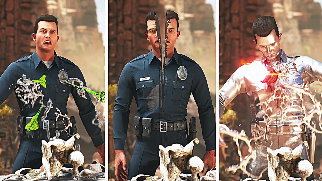 Terminator T-1000 Test Your Might Animations - Mk1 - YouTube