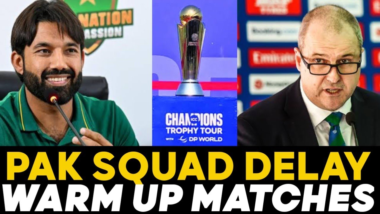 Pak squad delay | ICC top official step down | CT 2025 warm up Matches ...