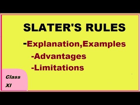 Slater's Rules- Examples ,advantages and Limitations CLASS-XI CHEMISTRY ...
