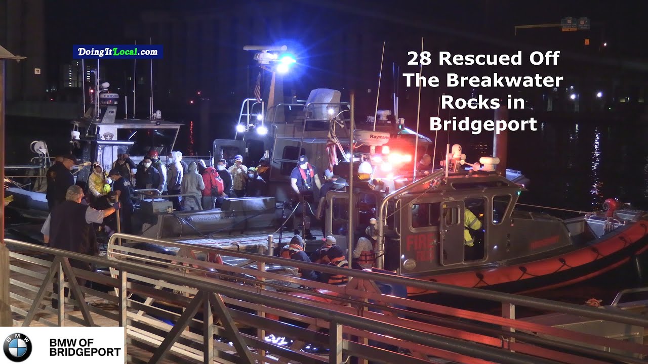 Water Rescue of 28 in Bridgeport - YouTube