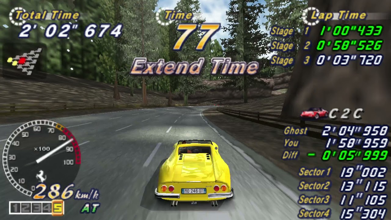 Outrun 2006 Coast 2 Coast (PSP) Time Attack: Outrun 2 SP Goal B 4:41: ...