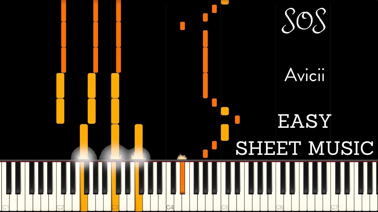 SOS - AVICII | EASY PIANO SHEET MUSIC | PATREON REWARD - YouTube