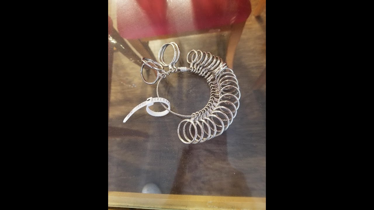 Ring Gauge Tool Ring Stainless Ring on Finger Measuring Ring Tool ...