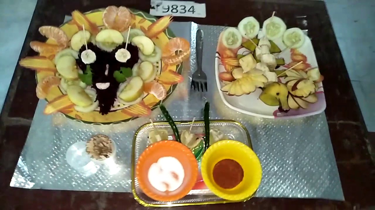 Salad decoration compitition dayanand public school - YouTube