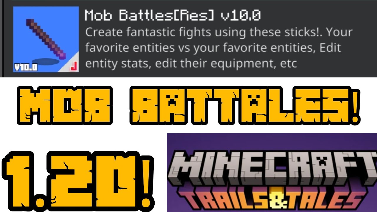 MINECRAFT 1.20 - mob battles Addon de batalha de mobs atualizado! - YouTube