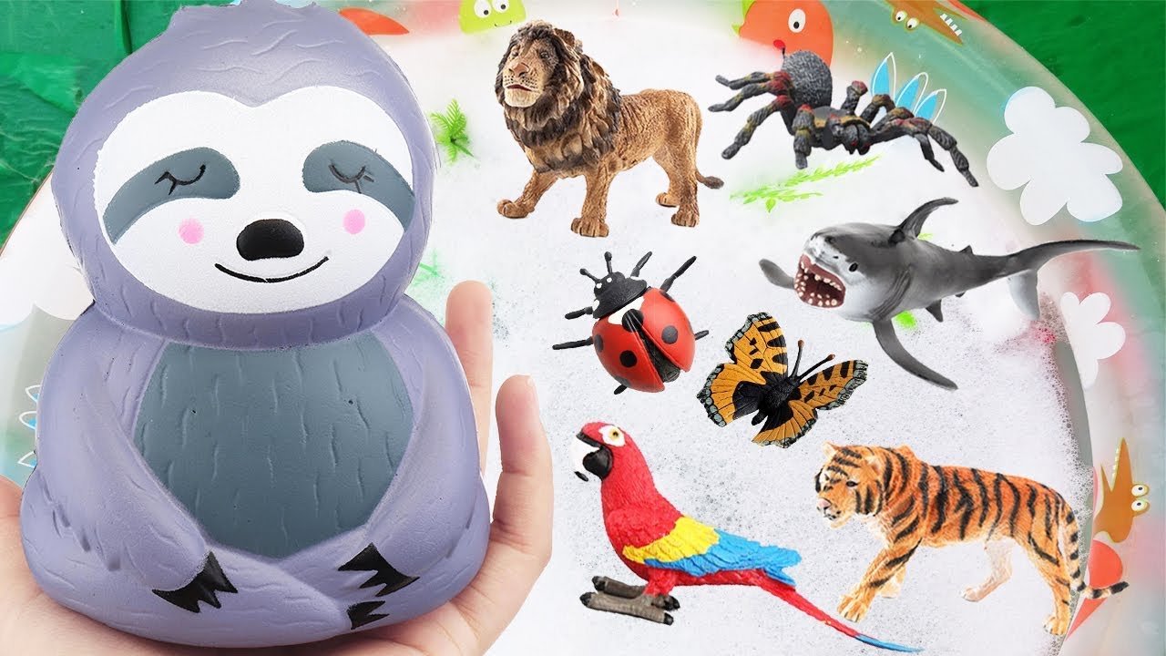 Fun Wild Animal Toys - Learn Animal Names - Learn Colors for Kids ...