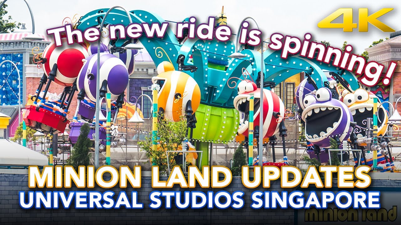 It's alive! Minions Silly Swirly ride spins! USS Minion Land Update ...