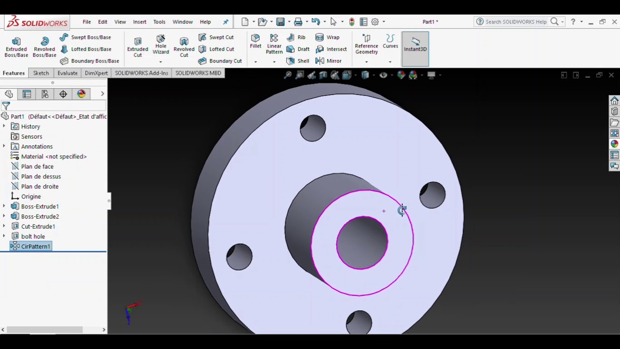 HOW TO DRAWING THE Flange_SOLIDWORKS_2016 / bride #22 - YouTube