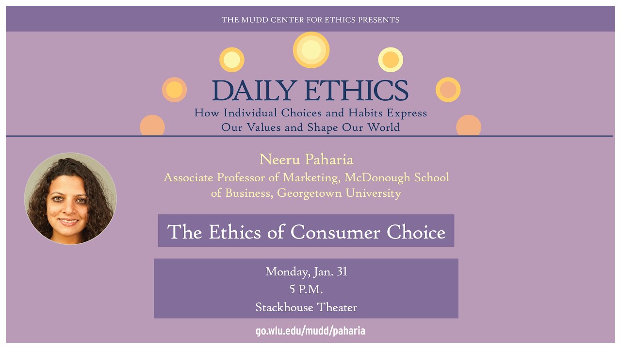 Mudd Center • Daily Ethics speaker Neeru Paharia - YouTube