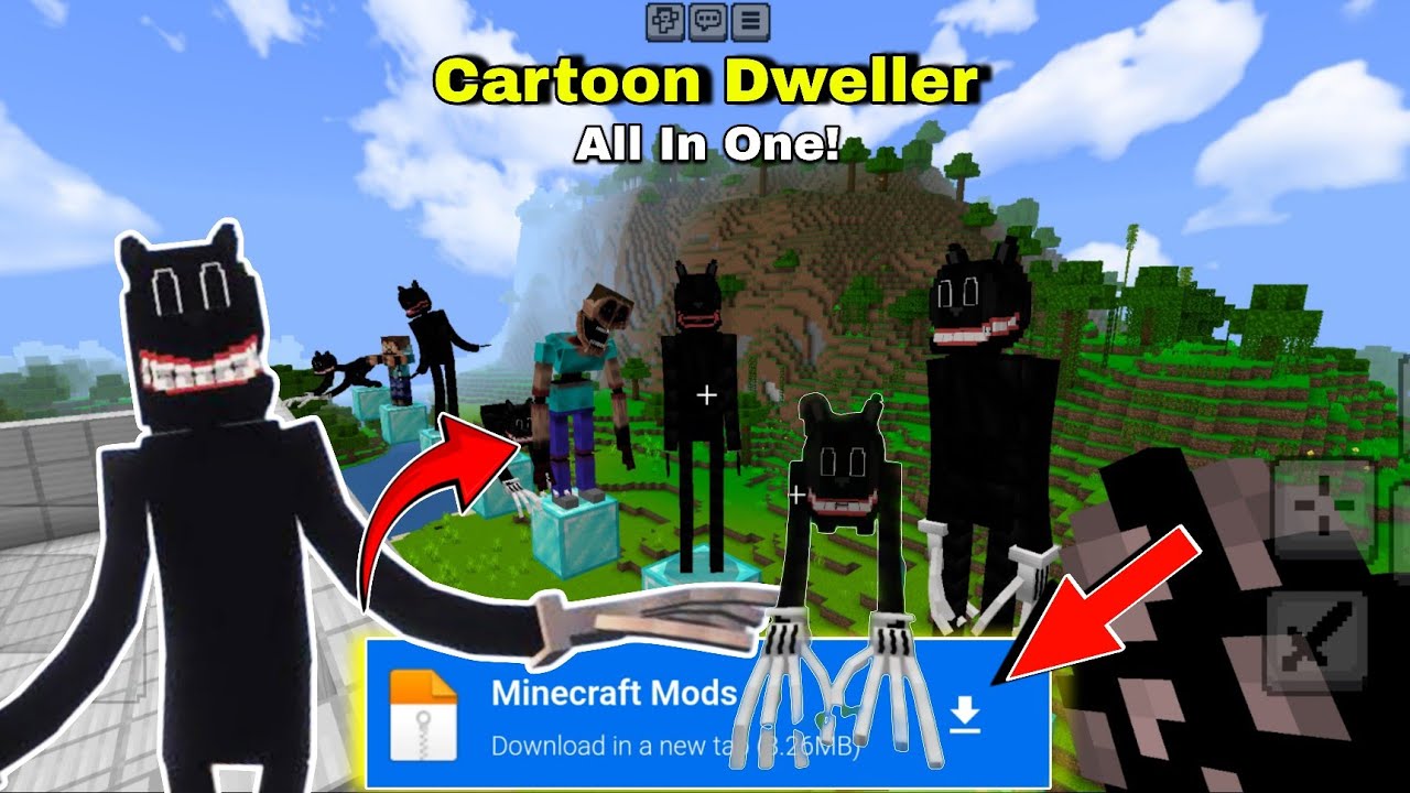 Cartoon Dweller Horror Mod in Minecraft | How to Download & Install ...
