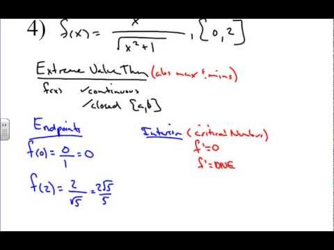 Finding Absolute Extrema - YouTube