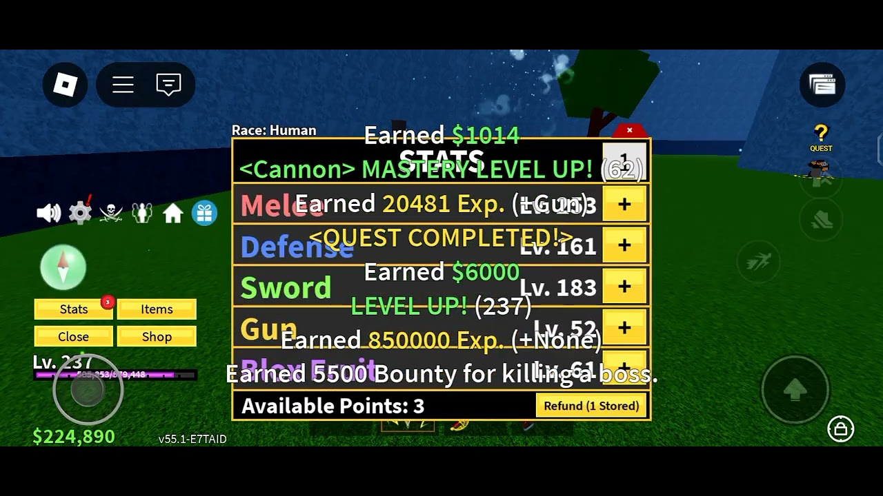 Blox fruit gameplay complete prison misson#roblox - YouTube