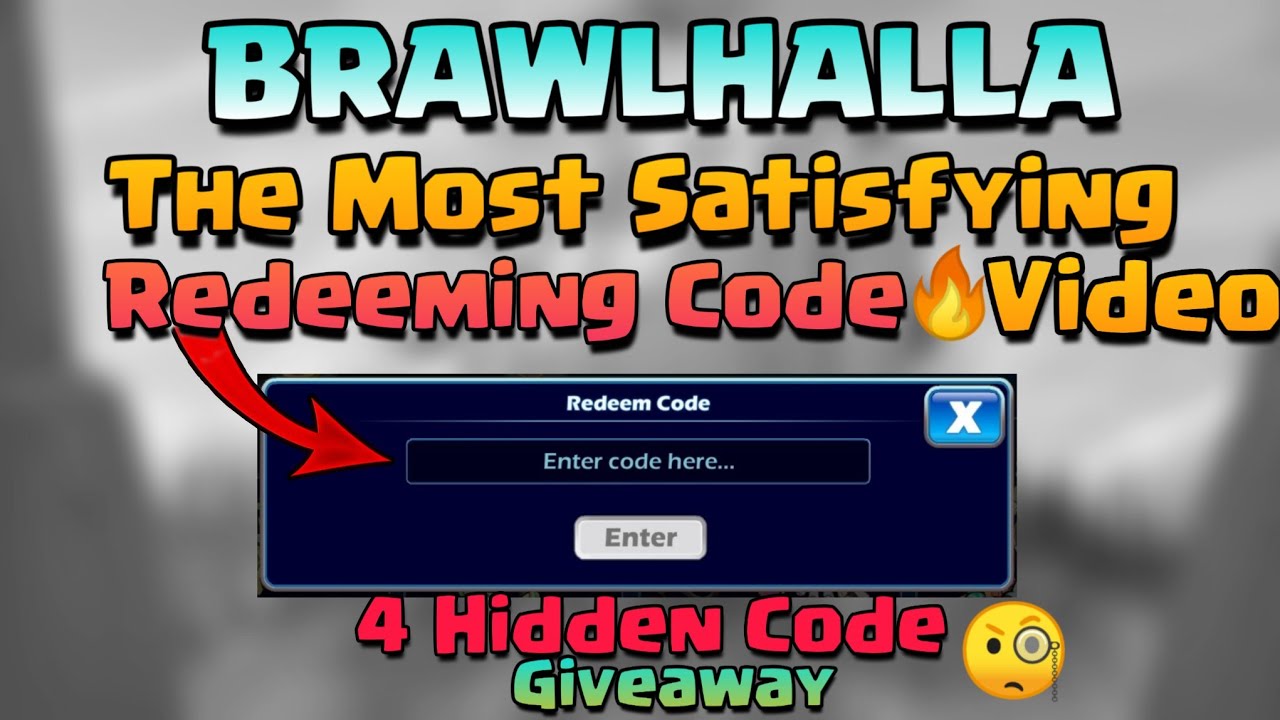 The MOST Satisfying REDEEMING CODES 🔥Video in Brawlhalla, Hidden Code Giveaway 🧐 - YouTube