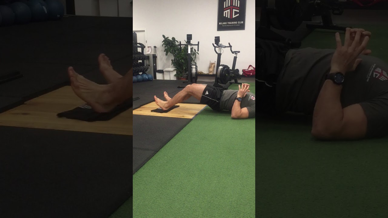 Towel hamstring curl - YouTube