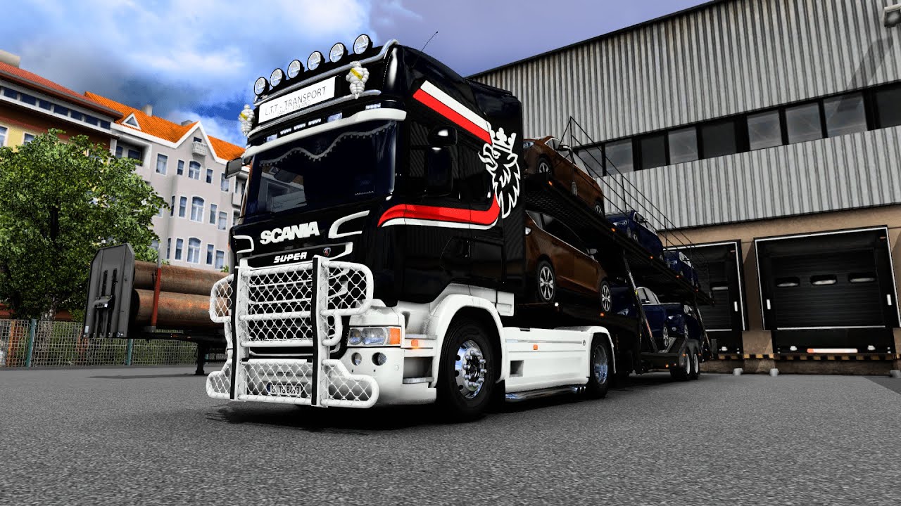 ETS2 delivery Warsaw - Bialystok with Scania R 580 openpipe - YouTube