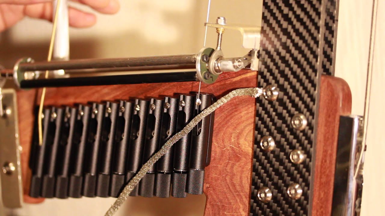 Testing the Rotary Pitch Transposer For Electric Kora with thin and fat ...
