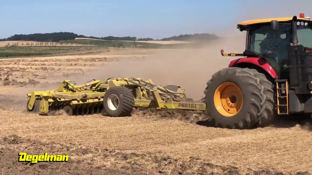 Degelman Pro-Till 20 Levels 14' Tile Plow Mounds - YouTube