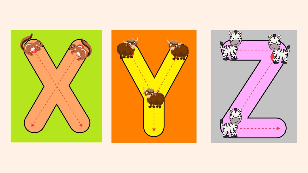 Learn to Write Alphabet | How to Write letters X Y Z - Educational for ...
