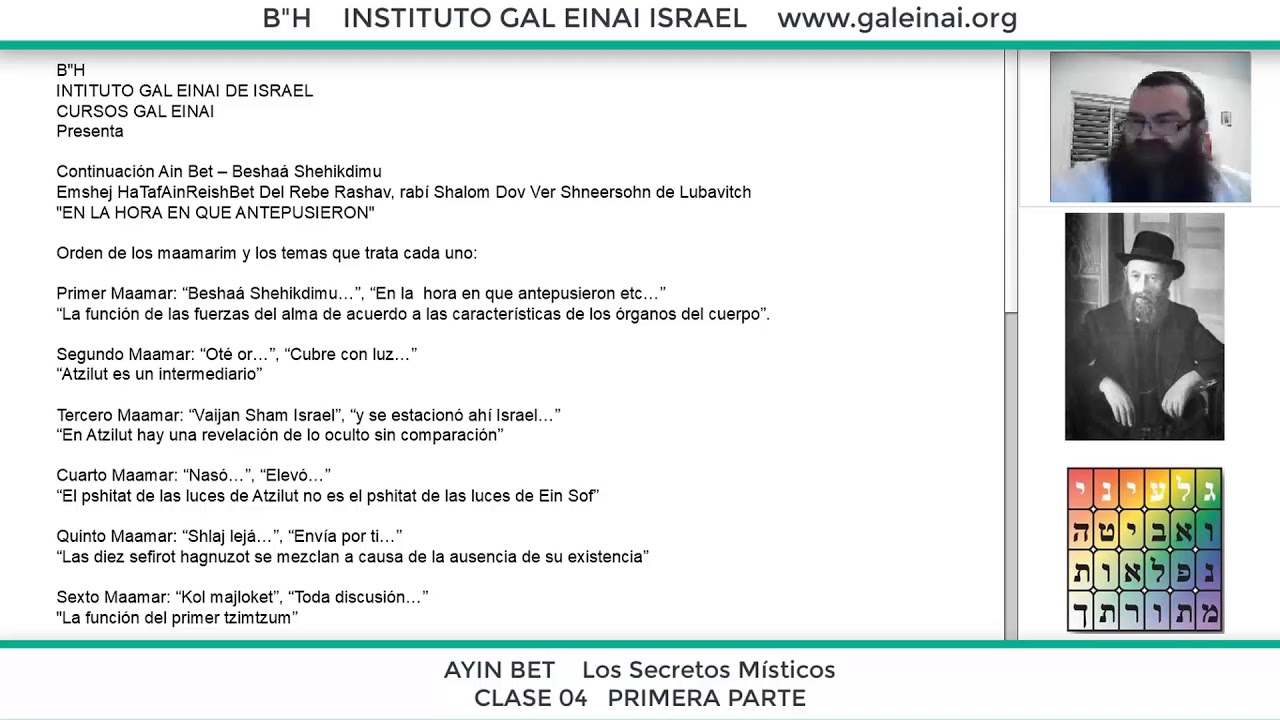 711205 Los secretos místicos CLASE 04 1 AYIN BET - YouTube