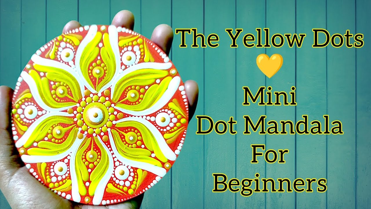 Easiest mini dot mandala || Easiest brushstrokes 🖌️ || Peace of mind by Bonita Nath #dotmandala ...