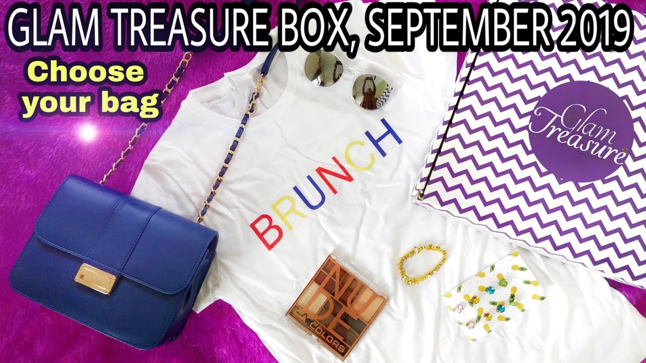 Glam Treasure Box September 2019 |CHOOSE YOUR BAG|Branded makeup ...