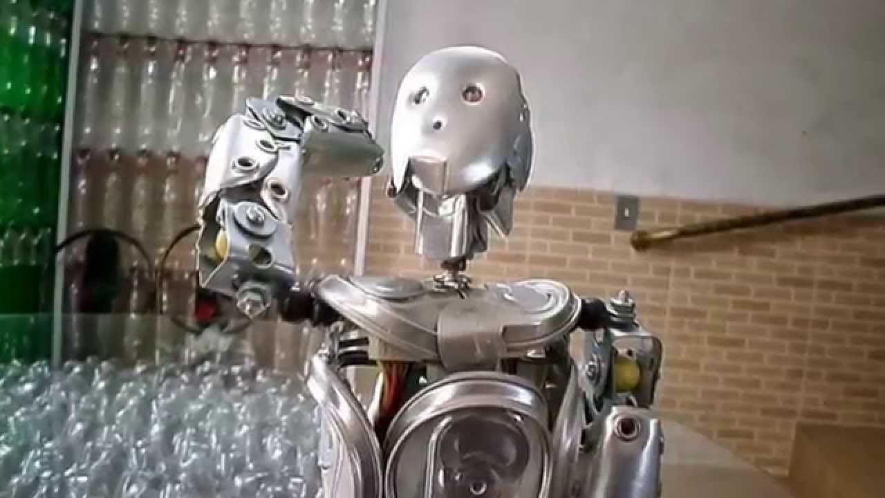 Robos autenticos de latas de aluminio. Robots auténticos latas de refresco. - YouTube