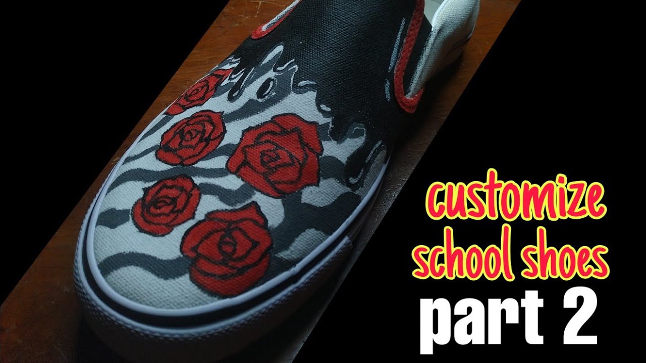 Customize School shoes (pt 2)🤟 - YouTube