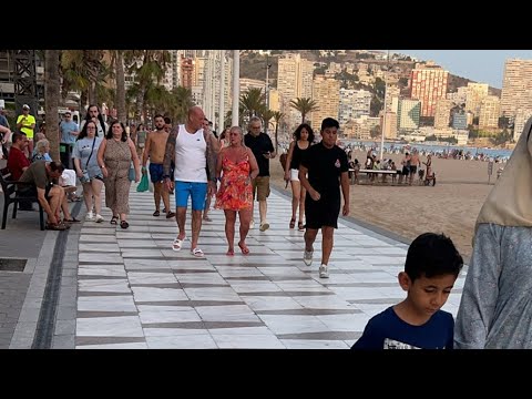 Live on the beach 🏖️ evening time in Benidorm Spain 🇪🇸 - YouTube