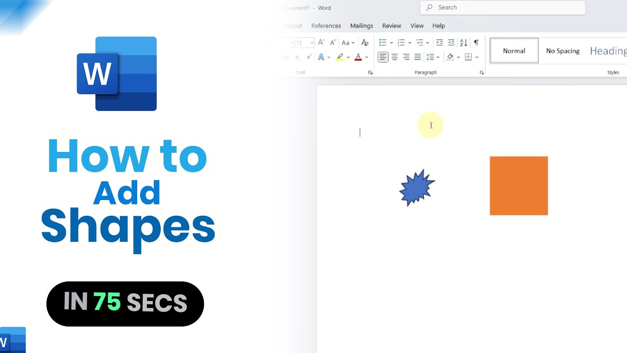 How to Add Shapes on MS Word [easy] - YouTube