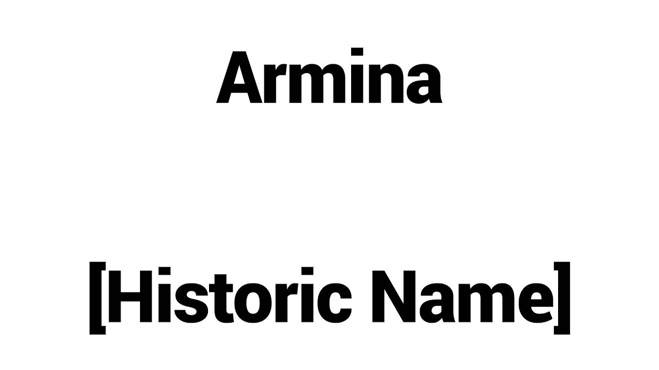 How to Pronounce Armina! - Middle Eastern Names - YouTube