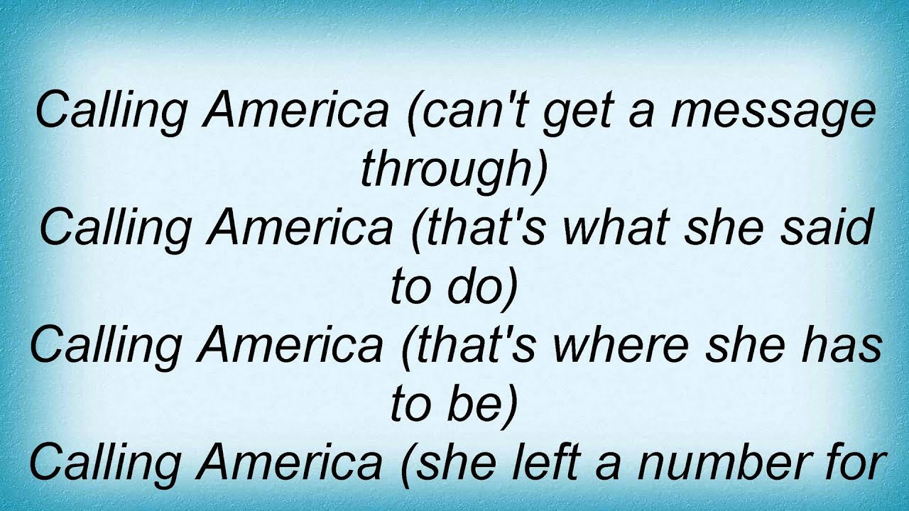 Electric Light Orchestra - Calling America Lyrics - YouTube