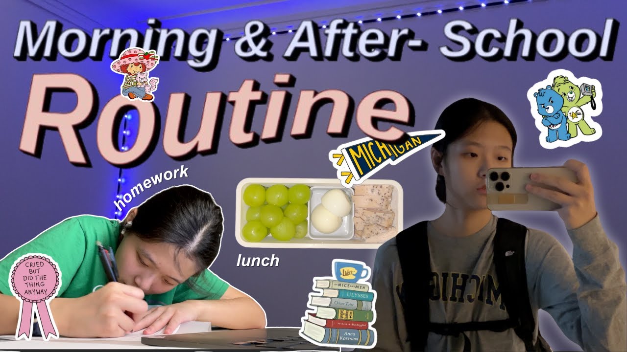 my morning & after-school routine 🫧 | productive senior year vlog - YouTube