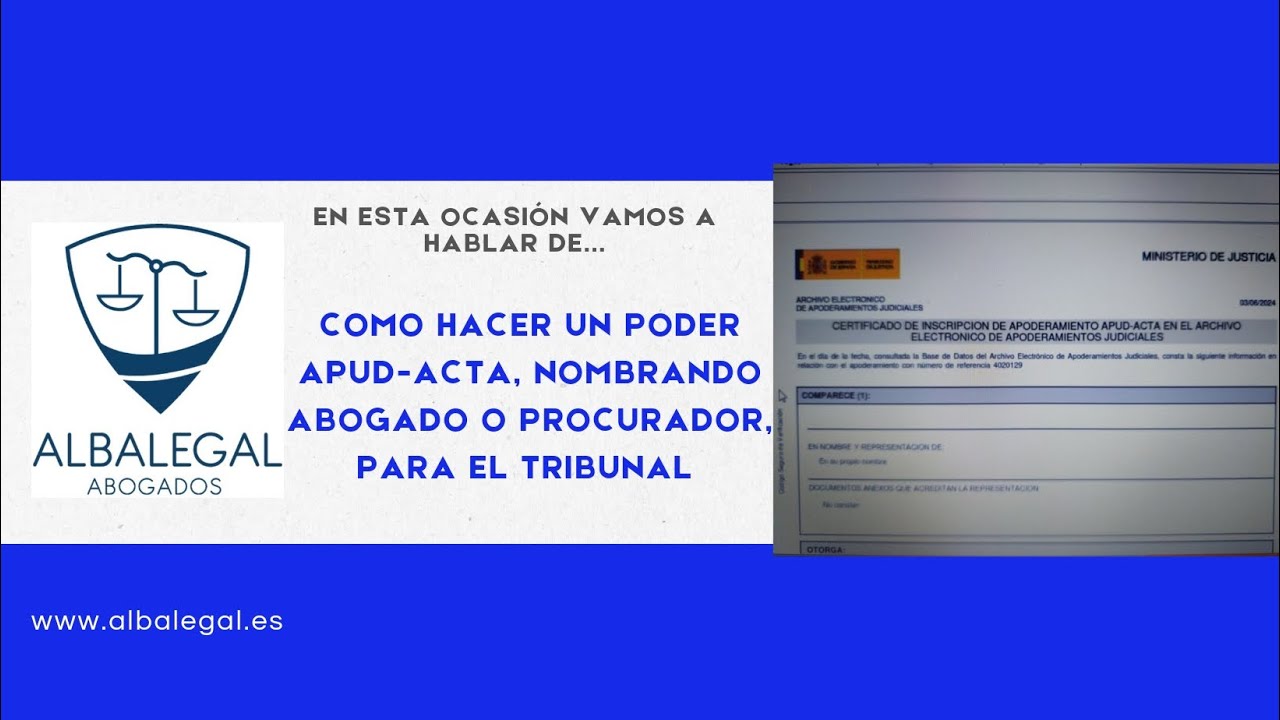 ¿Cómo hacer un【APUD ACTA ELECTRÓNICO】para tu Abogado o Procurador ...
