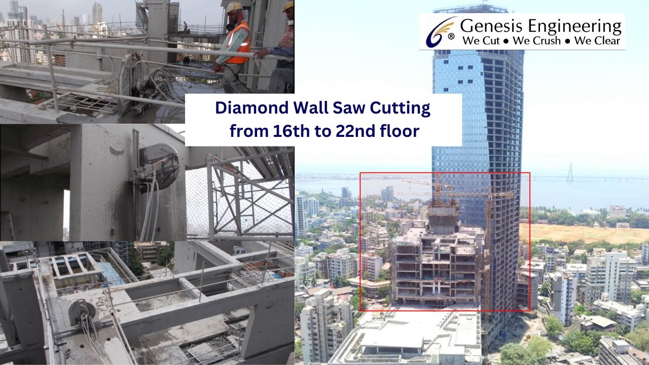 Diamond Wall Saw Cutting - YouTube