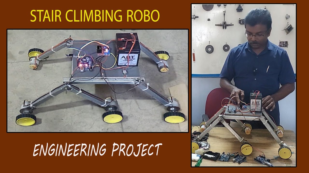 Stair Climbing Robo | Mobile based Robot | Engineering ECE/EEE/Mech ...